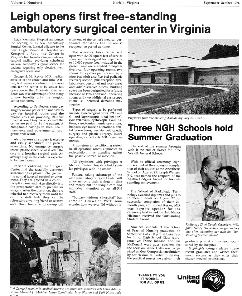 Growth - Sentara History